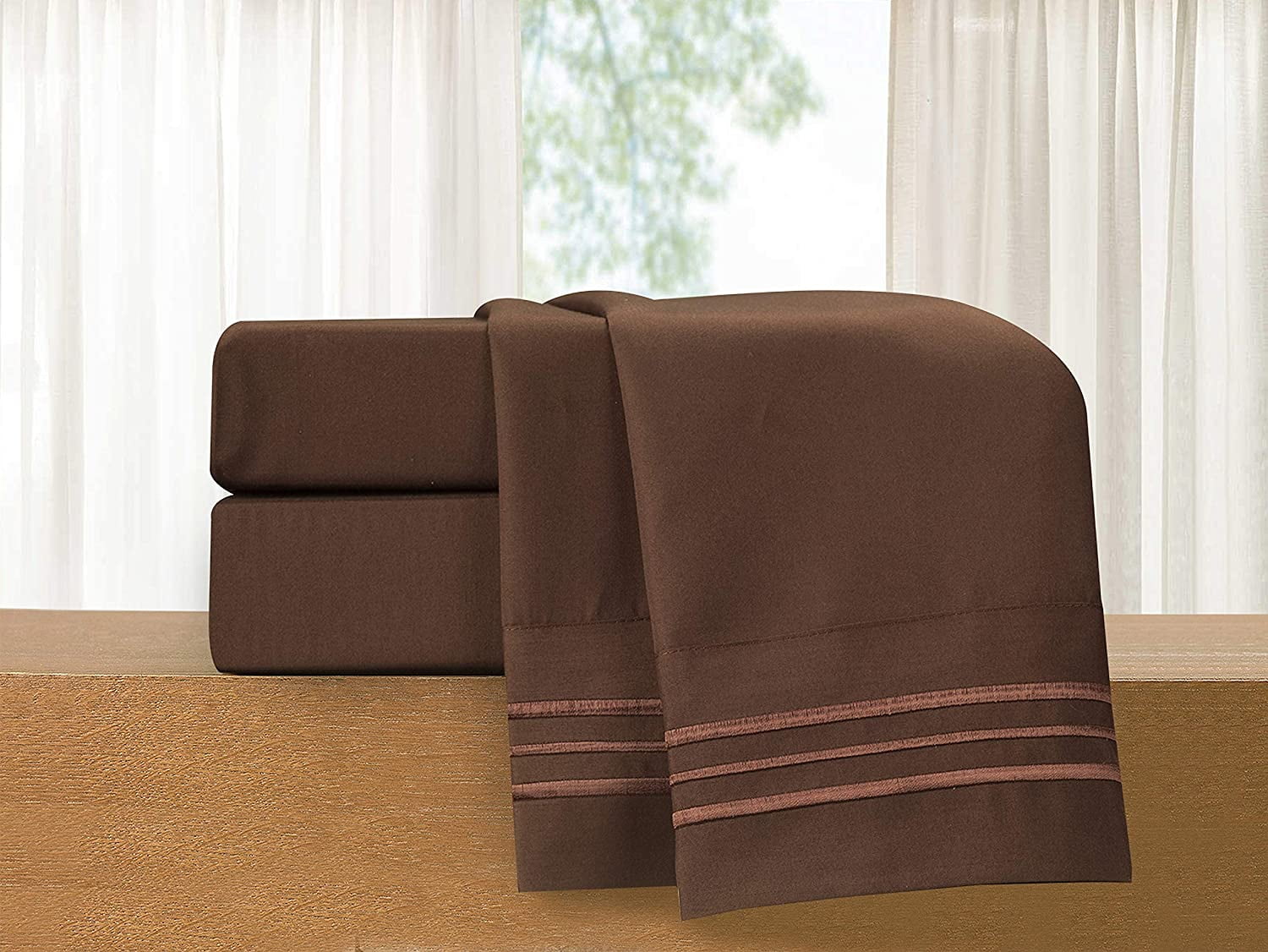 Elegant Comfort French 1500 Preimer Hotel Collection Brown Texture ...