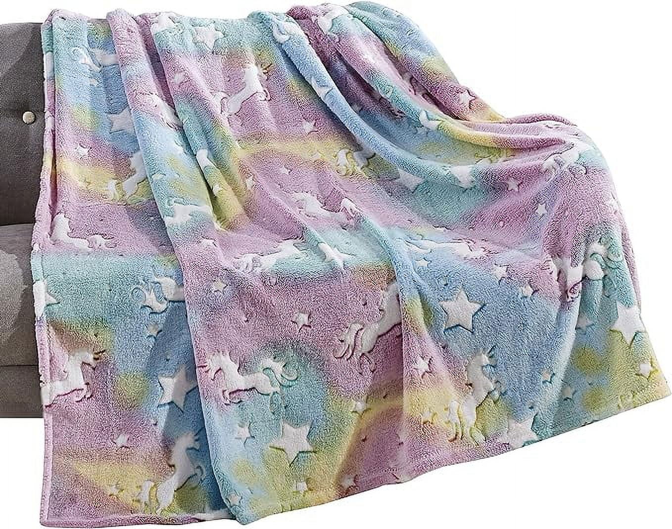 Elegant Comfort Glow in the Dark Lightweight Throw Blanket - Soft ...