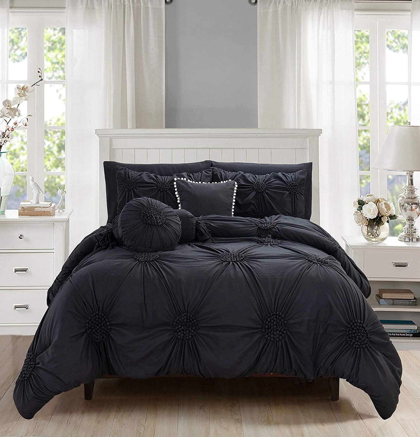 Free Shipping! Elegant Comfort King 10-Piece Sunflower Comforter Set ...