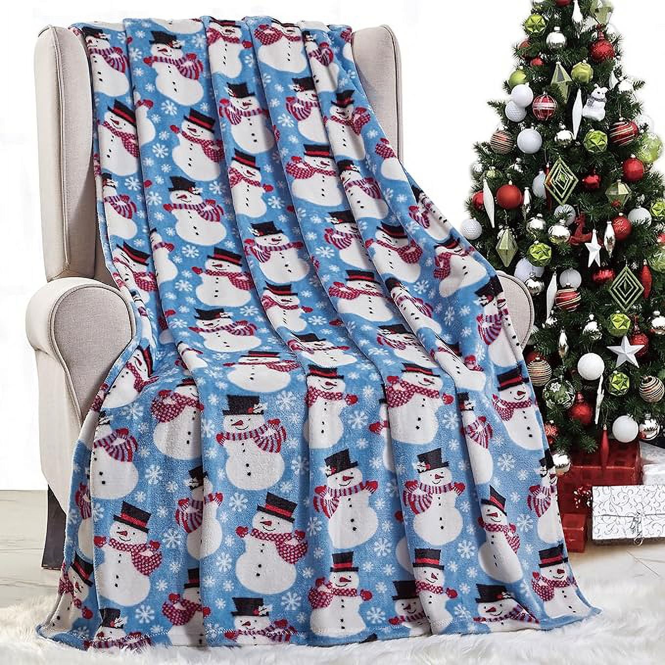 Elegant Comfort Lightweight Printed Throw Blanket- All Season, Soft ...