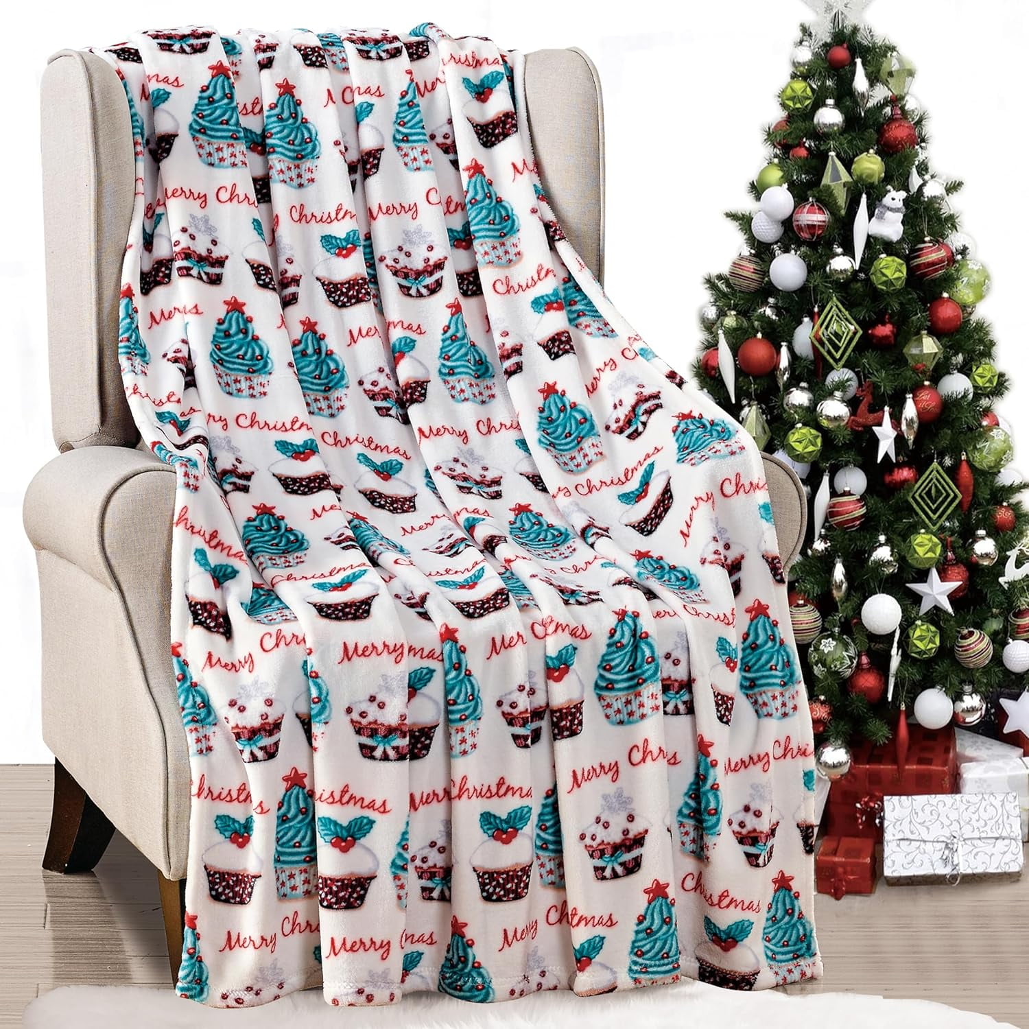 Elegant Comfort Lightweight Printed Throw Blanket- All Season, Ultra ...
