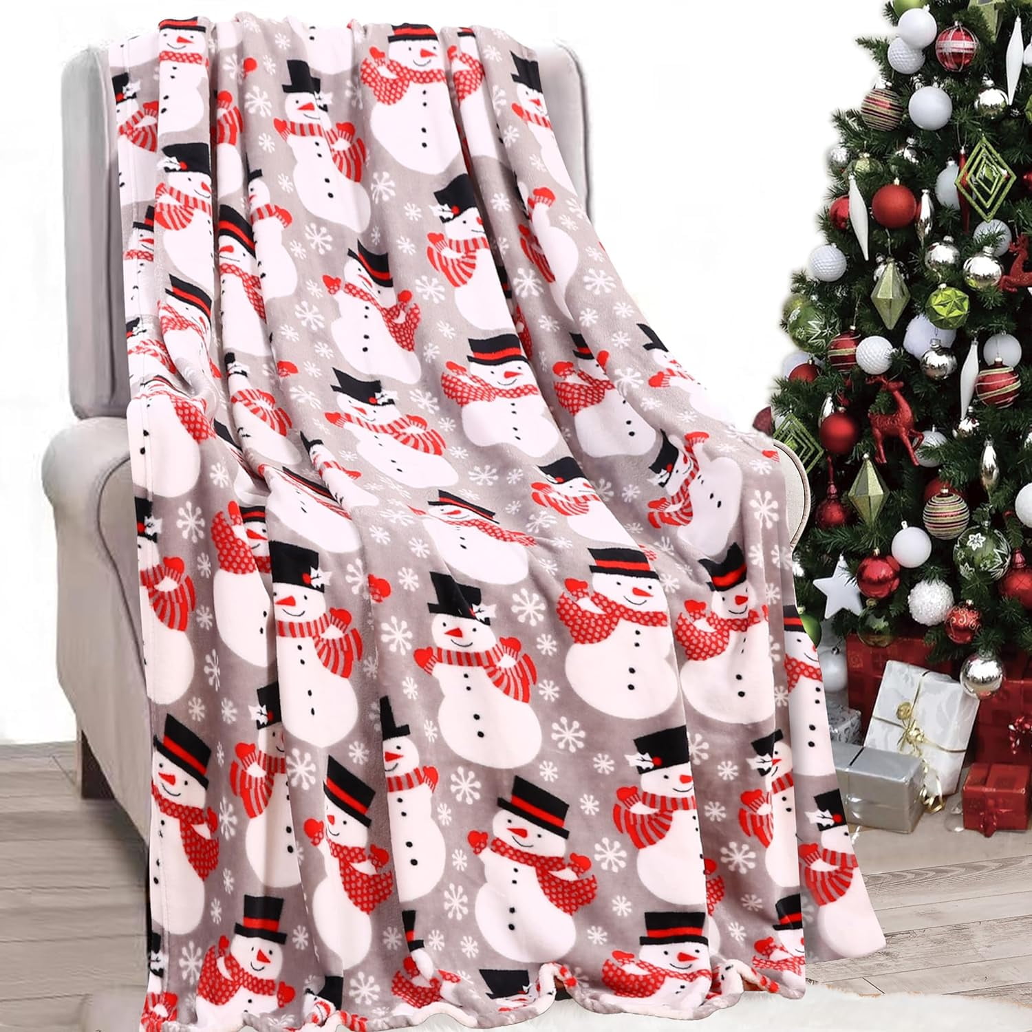 Elegant Comfort Lightweight Printed Throw Blanket- All Season, Ultra ...