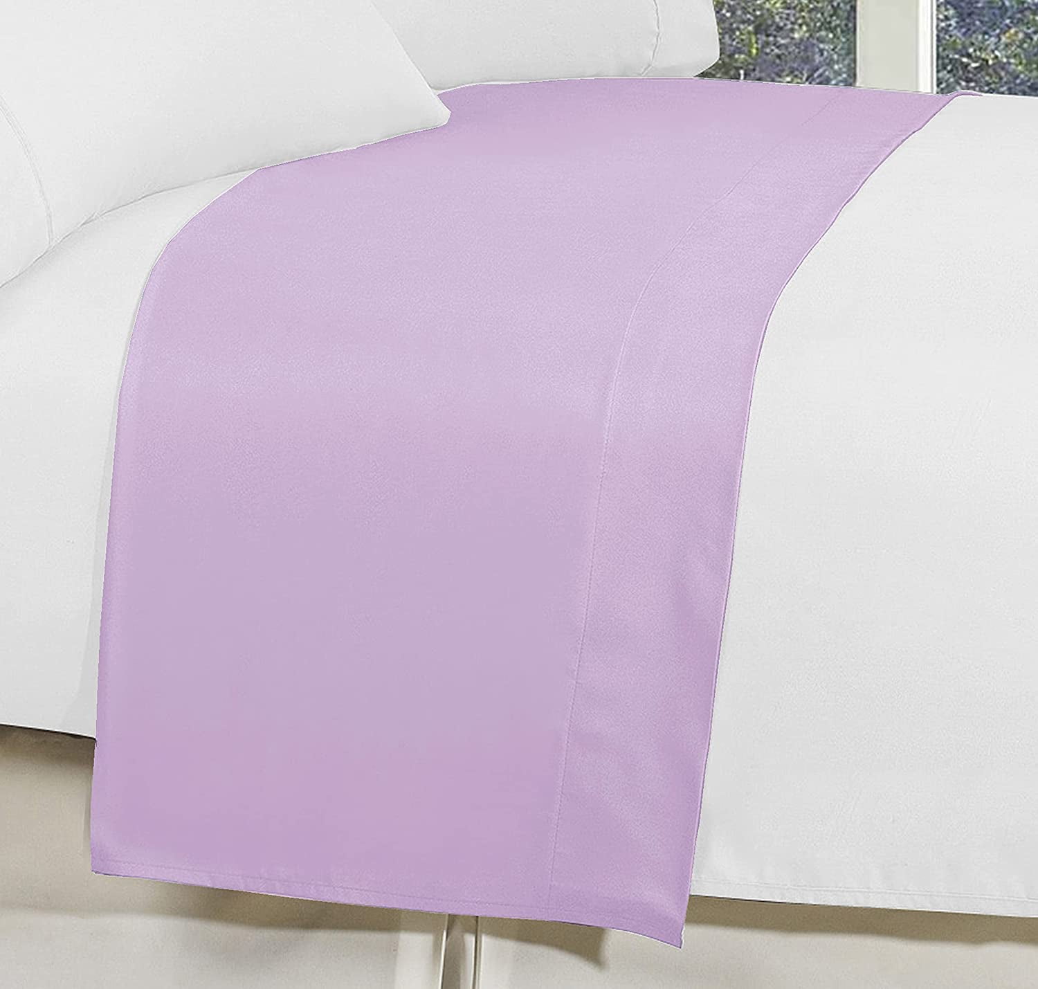 Elegant Comfort Lilac Bed Sheet Set, King, Wrinkle-Resistant, Cold ...