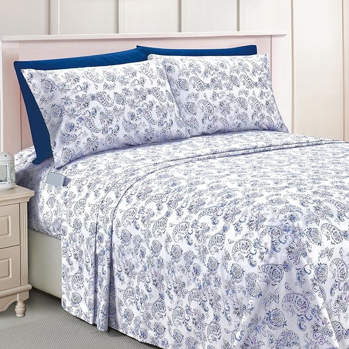 Elegant Comfort Luxury Soft Bed Sheets Paisley Pattern - 1500 Series ...