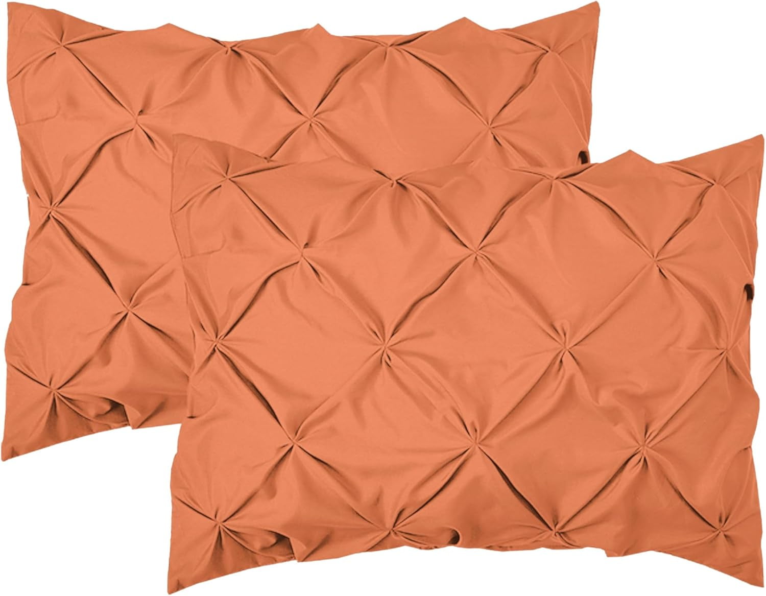 Elegant Comfort Pinch Pleat 2-Piece Sham Set, Microfiber, Pleated ...