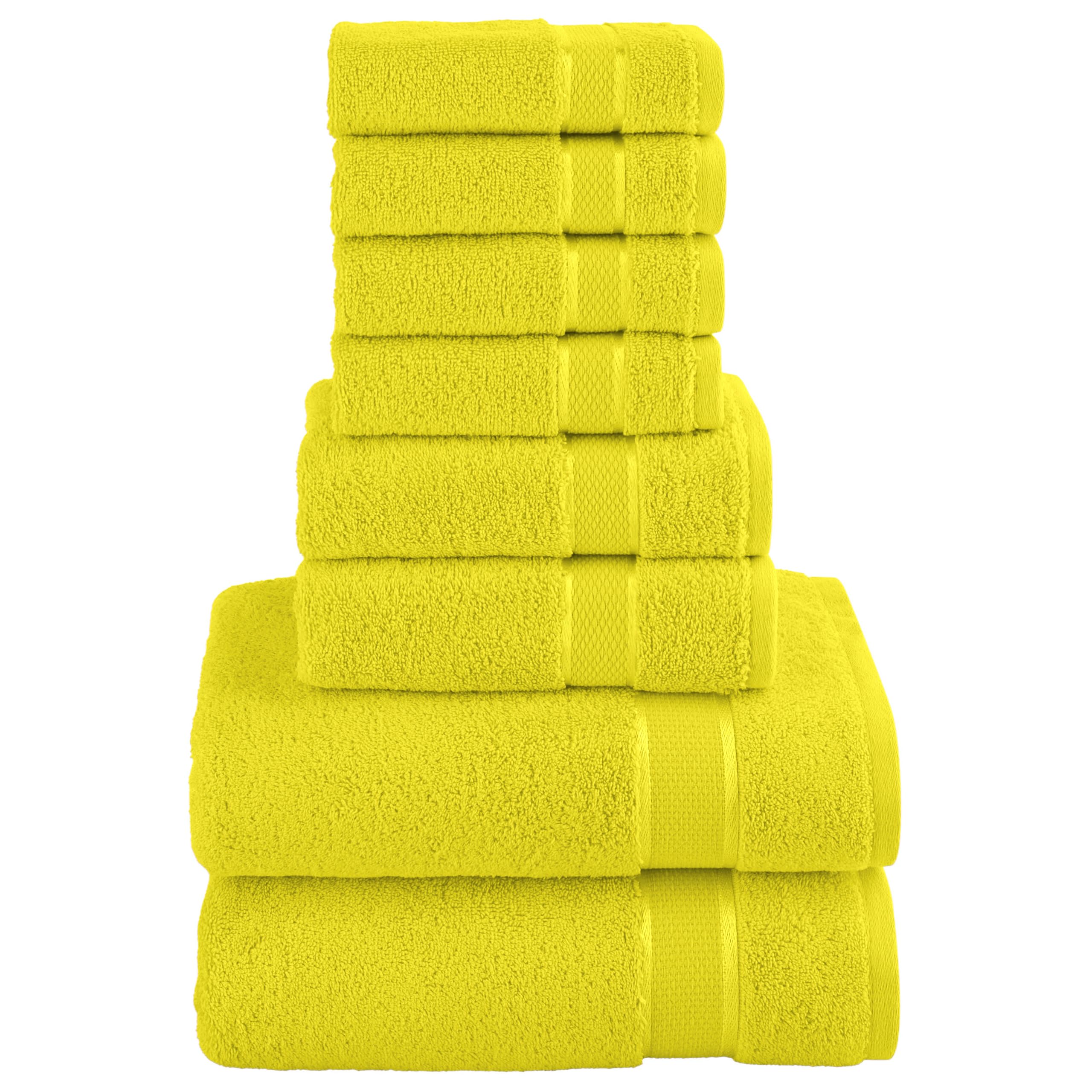 Elegant Comfort Premium Cotton 8-Piece Towel Set, Includes 4 Washcloths ...