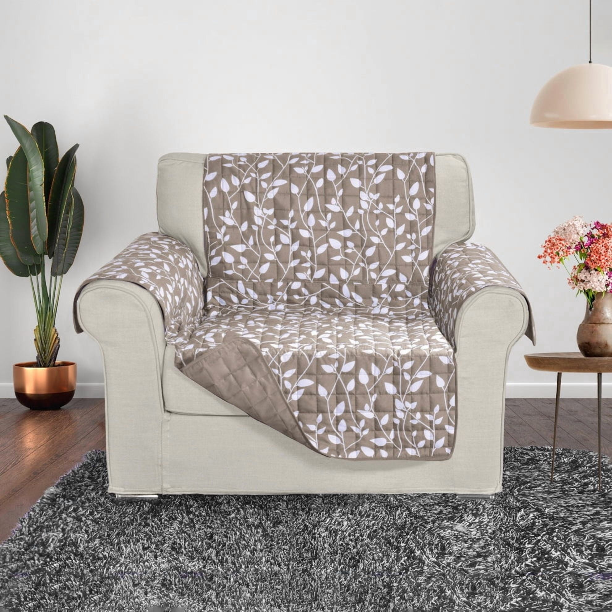 Elegant Comfort Quilted Sofa Cover, Water Resistant Slipcover Furniture ...