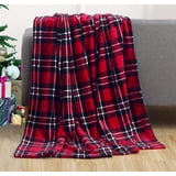 Elegant Comfort Red, Black Polyester Throws 50" x 60" - Walmart.com