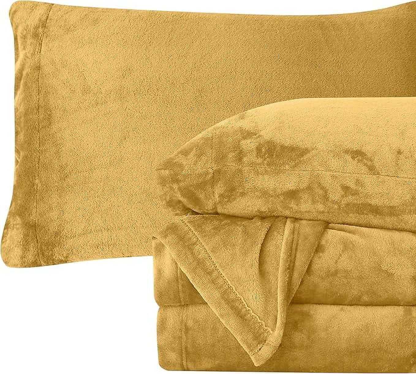 Elegant Comfort 4-Piece Velvet Plush Flannel Sheet Set Velvet Flannel ...