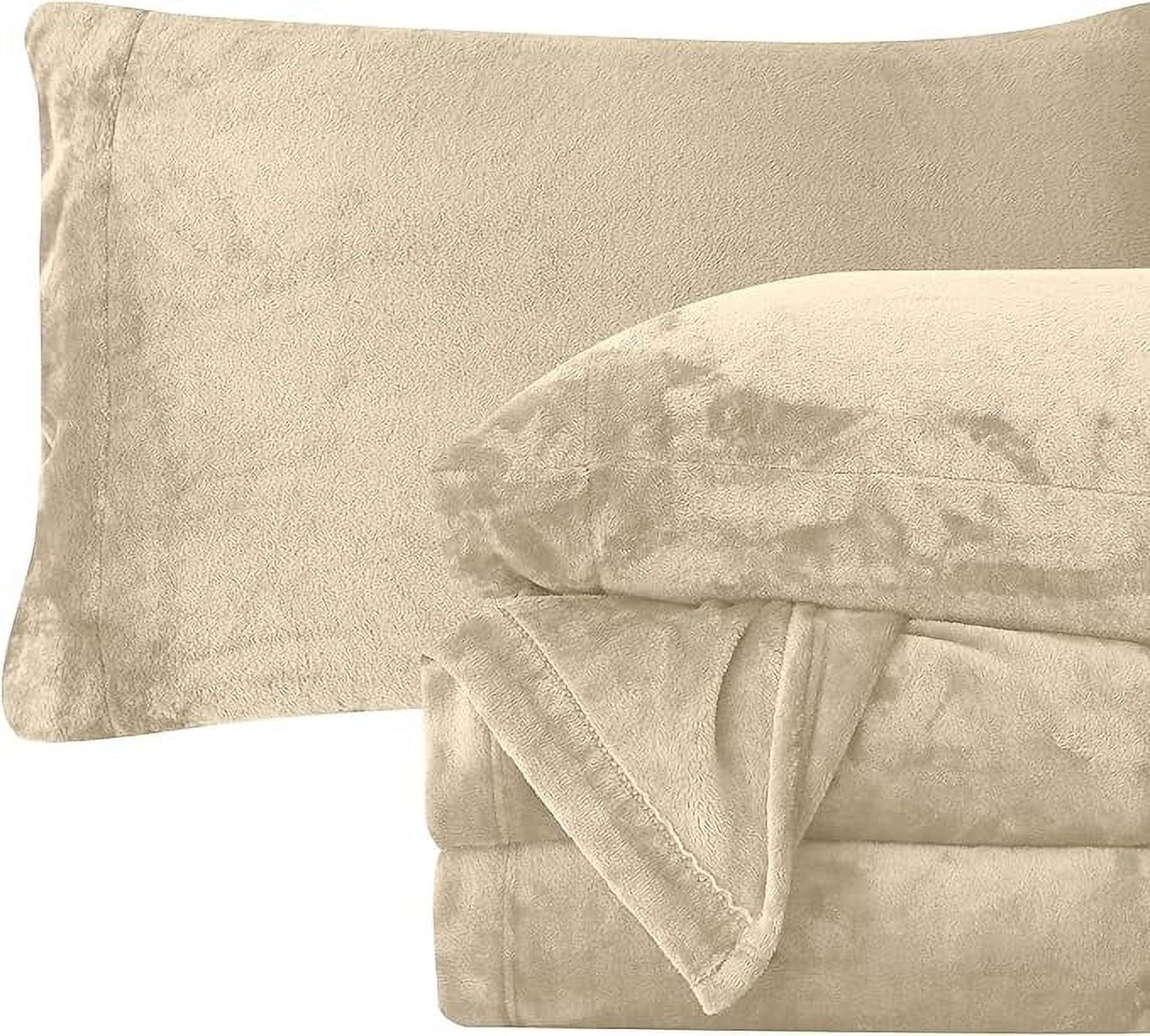 Elegant Comfort Soft 4-Piece Velvet Plush Flannel Sheet Set - Quality ...