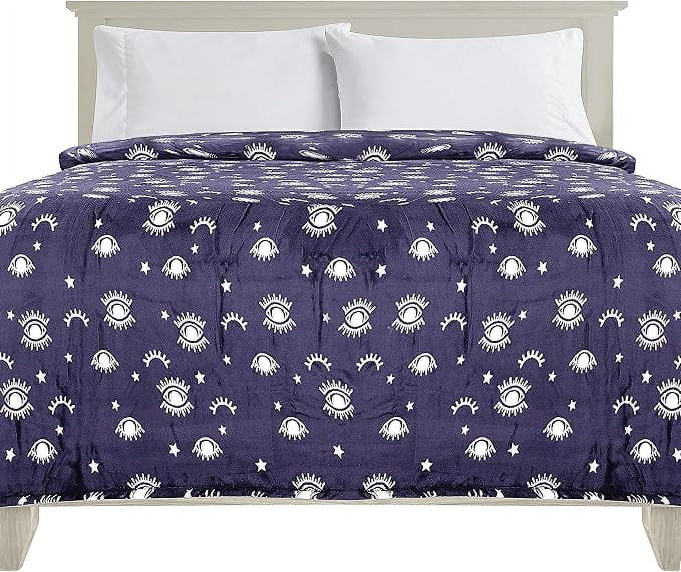 Elegant Comfort Soft Print Flannel Fleece Bed Blanket, Cozy-Fuzzy ...