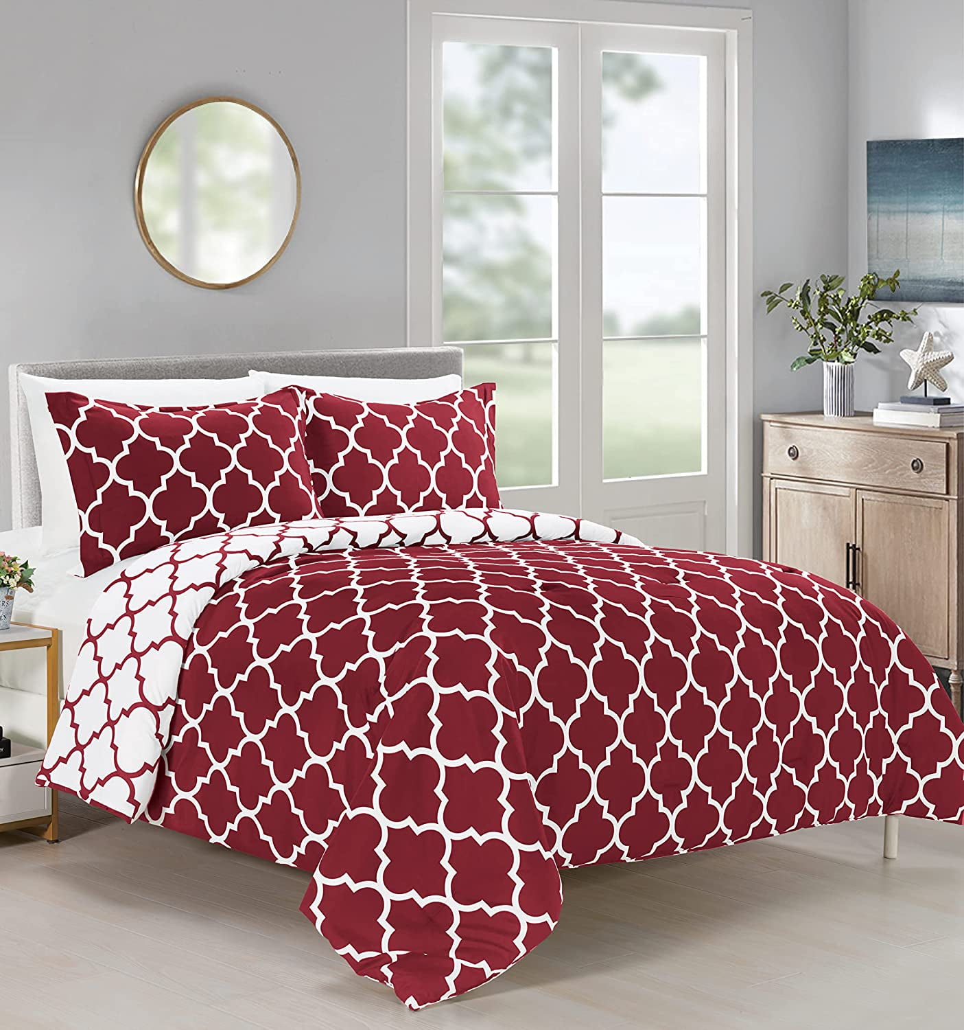 Elegant Comfort Super Soft Quatrefoil Comforter Pattern Down ...