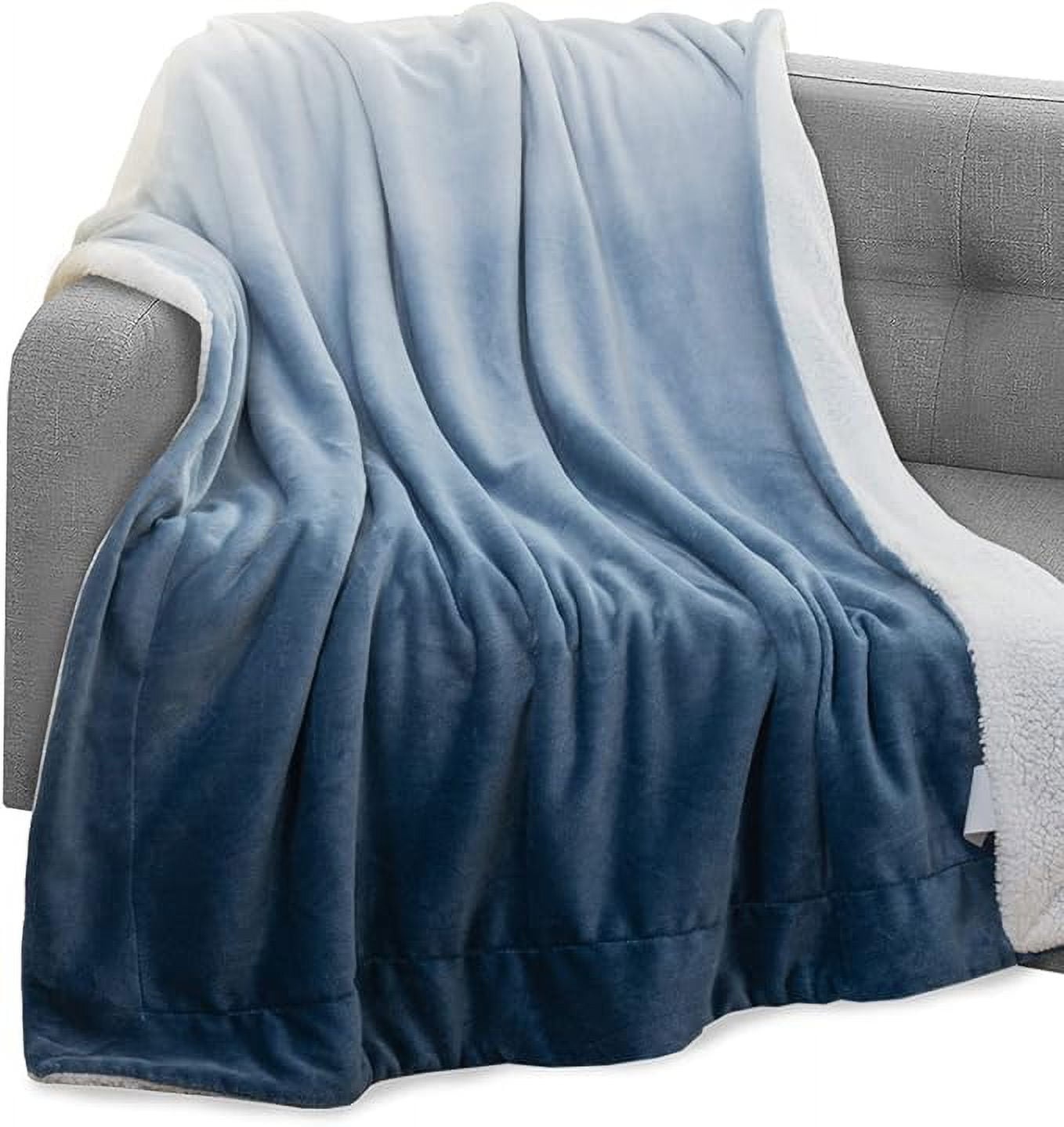 Elegant Comfort Throw Blanket, Reversible Sherpa Flannel, Soft, Fuzzy ...