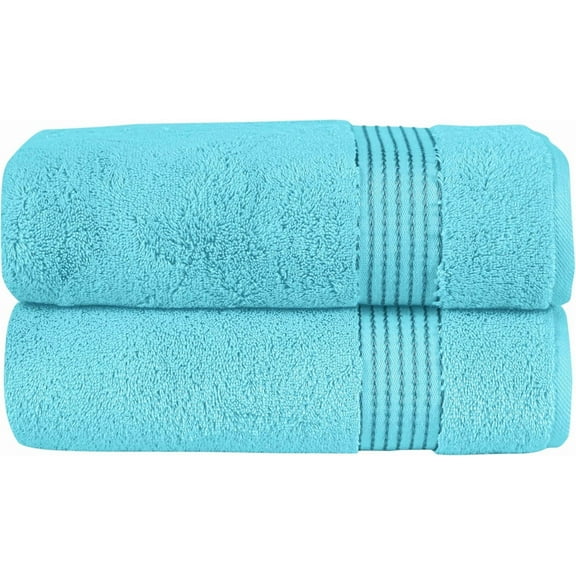 Deluxe Soft Cotton Bath Towel Set, Highly Absorbent And Plush Towels ...