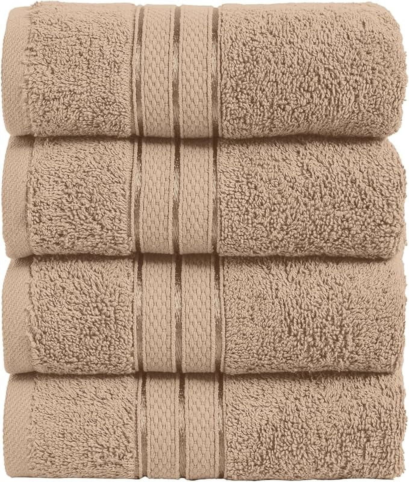 Elegant Comfort Turkish Cotton Hand Towel Set, 4-Pack, 16" x 28 ...