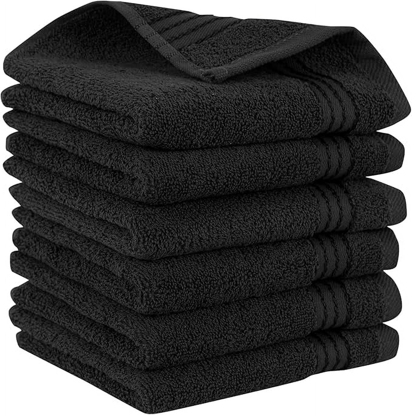 Elegant Comfort Turkish Cotton Washcloth Set, 6-Pack, 13" x 13", Highly ...