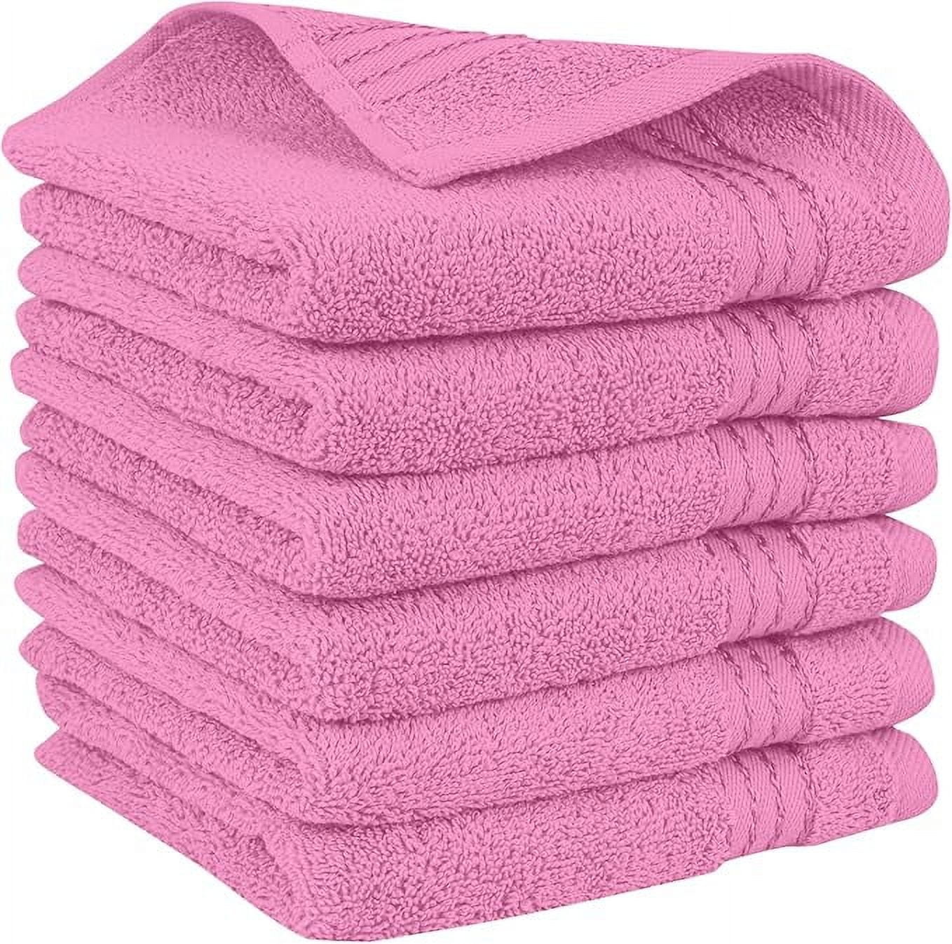 Elegant Comfort Turkish Cotton Washcloth Set, 6-Pack, 13" x 13", Highly ...