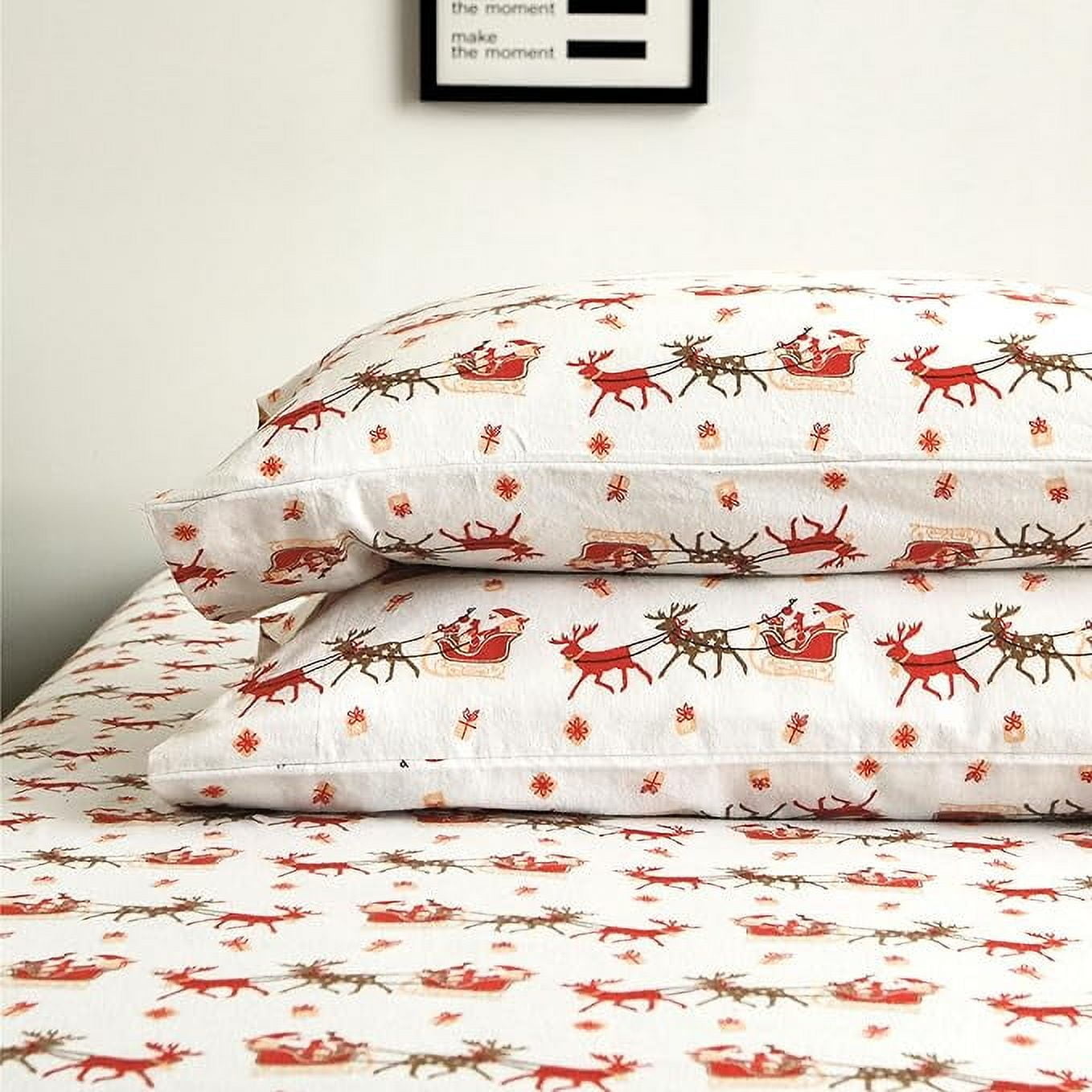 Elegant Comfort Ultra Soft 4-Piece Sheet Set - Holiday Christmas ...