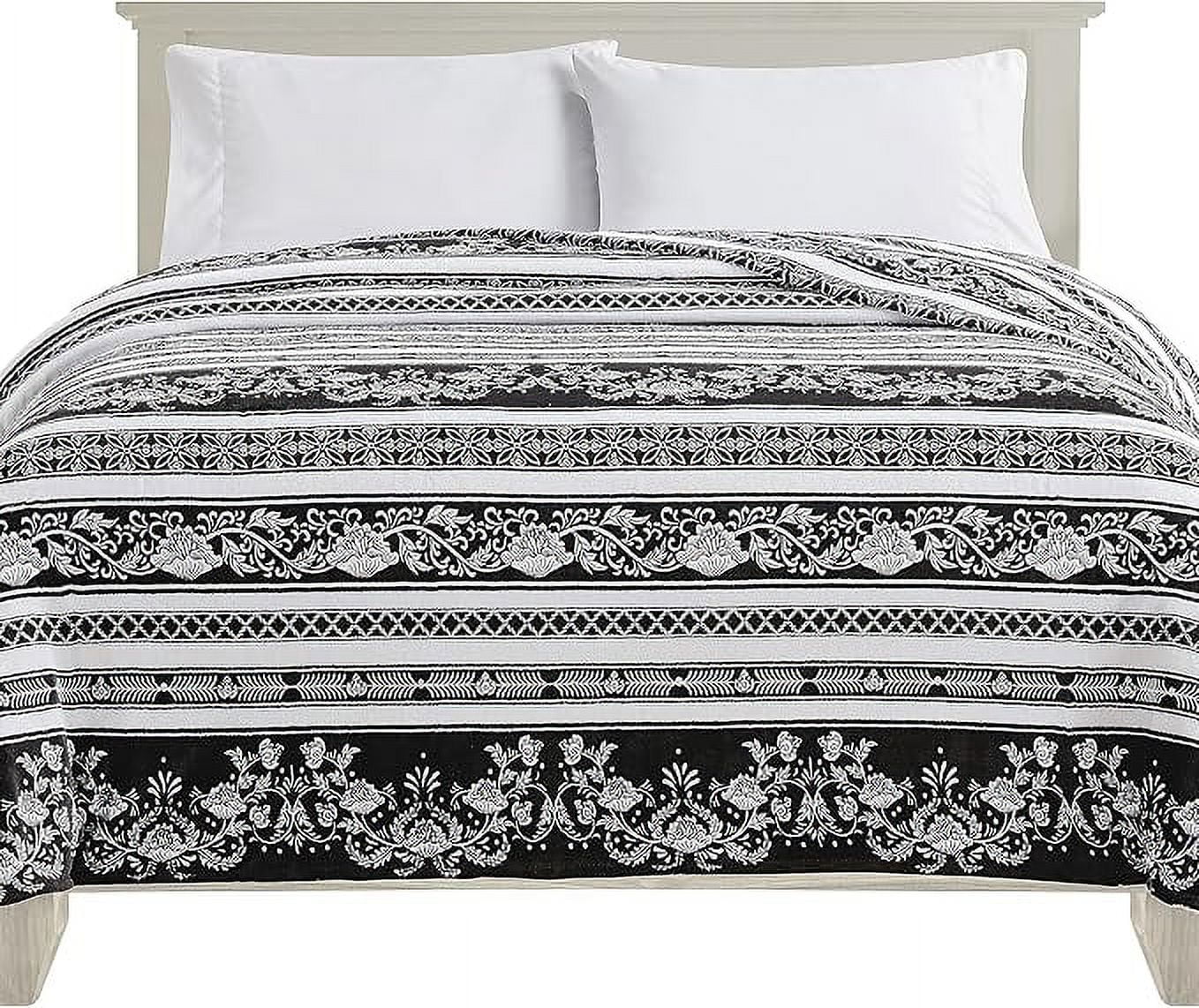 Elegant Comfort Ultra Soft Print Flannel Fleece Bed Blanket, Cozy-Fuzzy ...