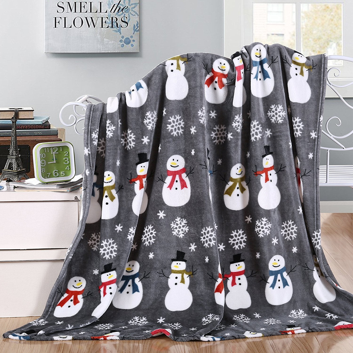 Elegant Comfort Velvet Touch Ultra Plush Christmas Holiday Printed ...
