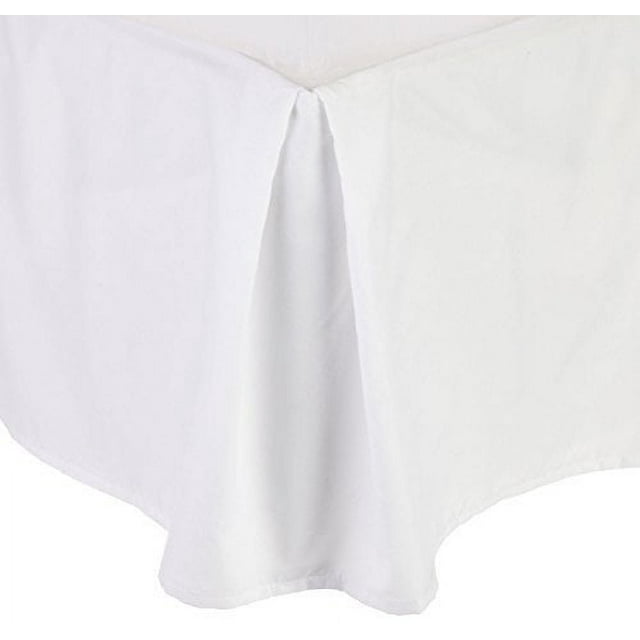 Elegant Comfort White Microfiber Pleated Tailored Bed Skirt King