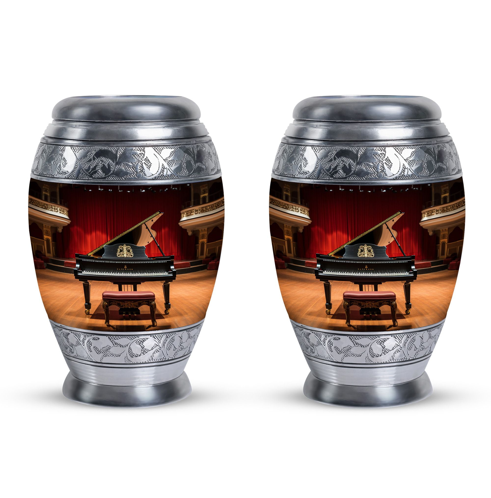 Elegant Concert Grand Piano Funeral Urns For Human Ashes Adult - Urns ...