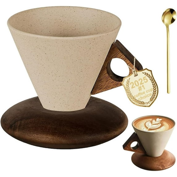 Elegant Conical Coffee Cup, 250ml Vintage Cone Shaped Creative ...