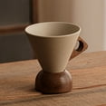 Elegant Conical Coffee Cup, Modern Ceramic Coffee Latte Cup Set With ...