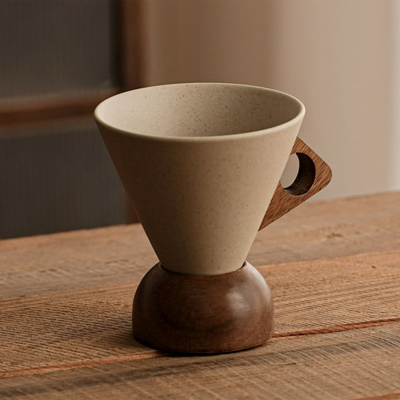 Elegant Conical Coffee Cup, Modern Ceramic Coffee Latte Cup Set With ...