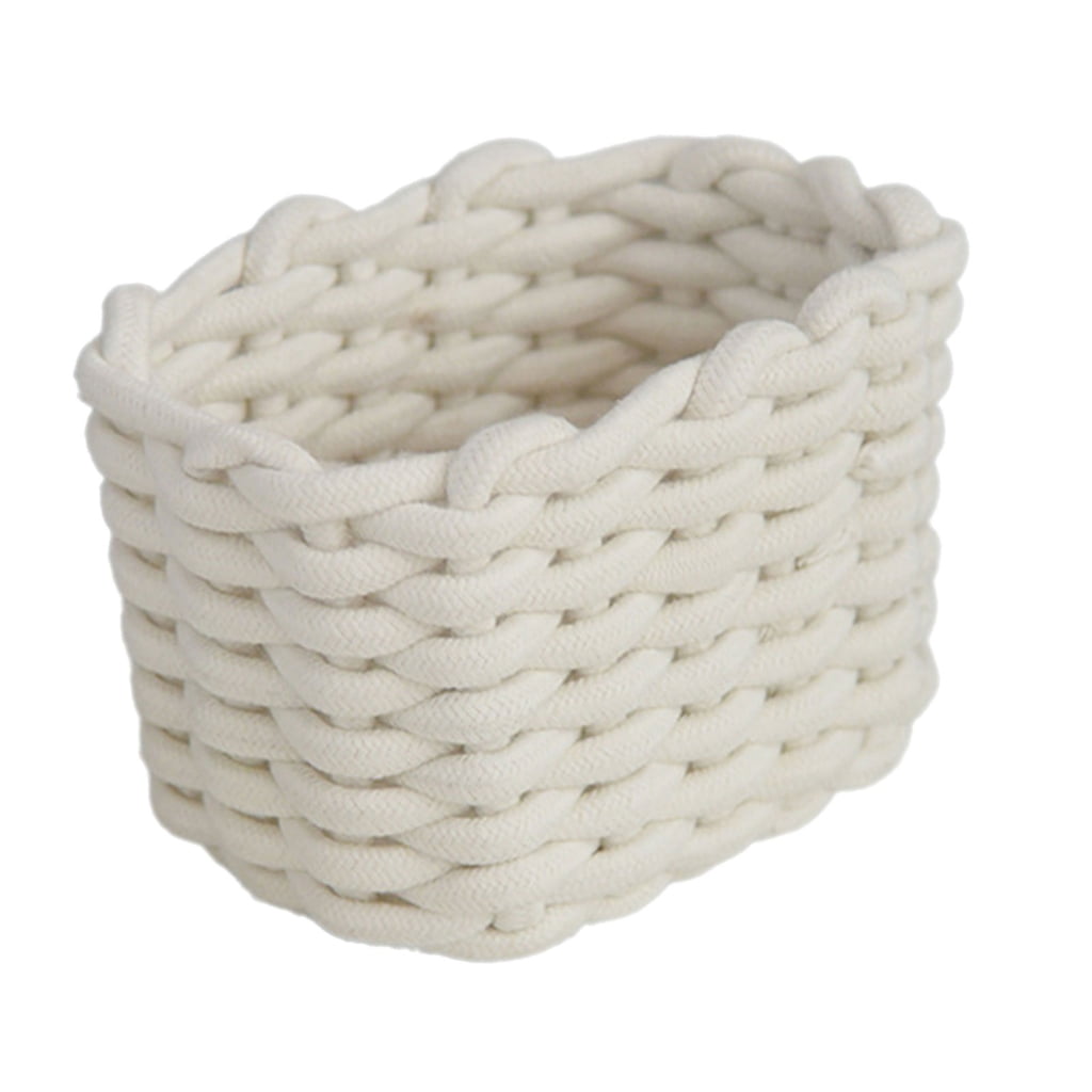 Elegant Cotton Woven Storage Container Multipurpose Bedroom Organizer ...