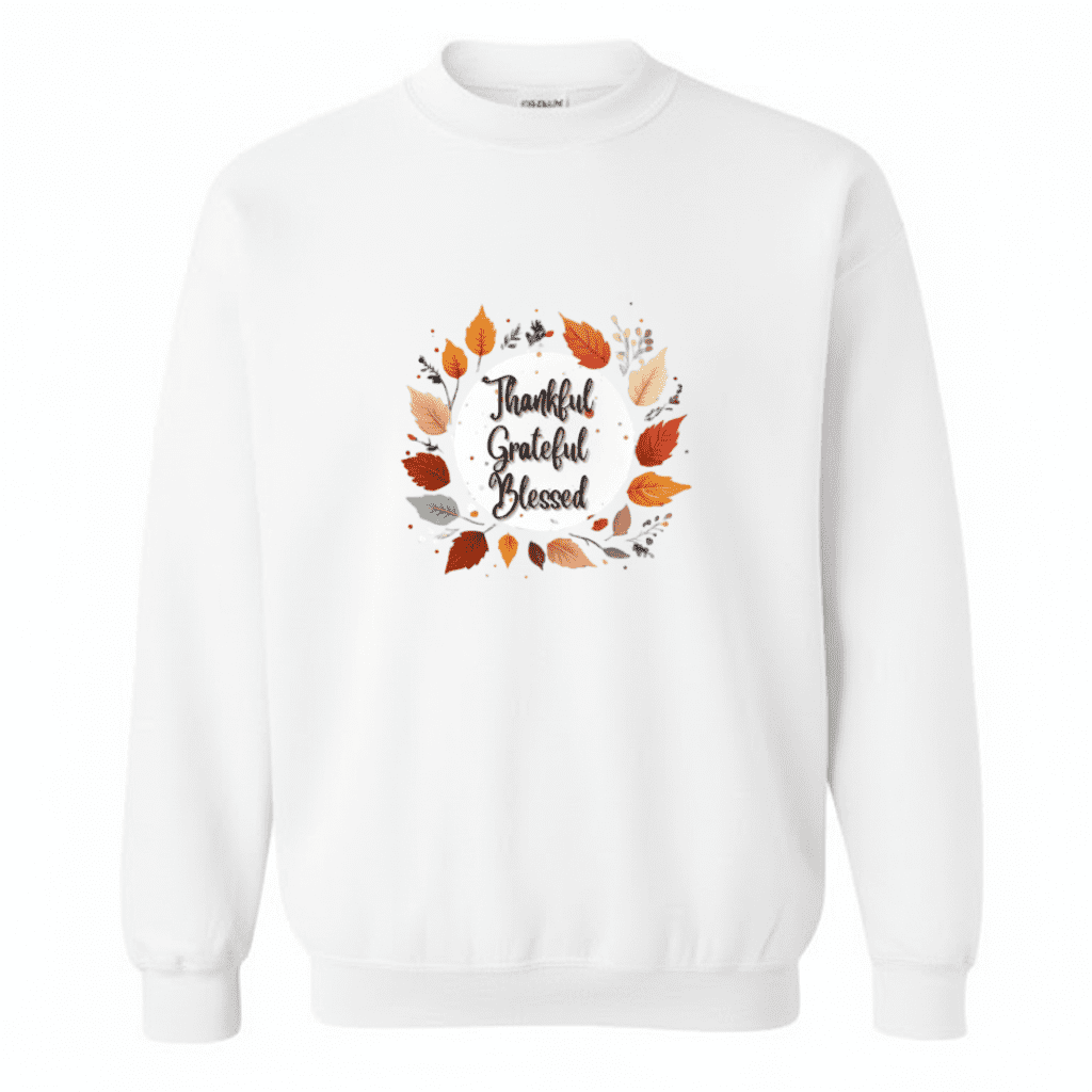 Elegant Craft Thankful Grateful Blessed Hand Lettered Art Sweatshirt ...