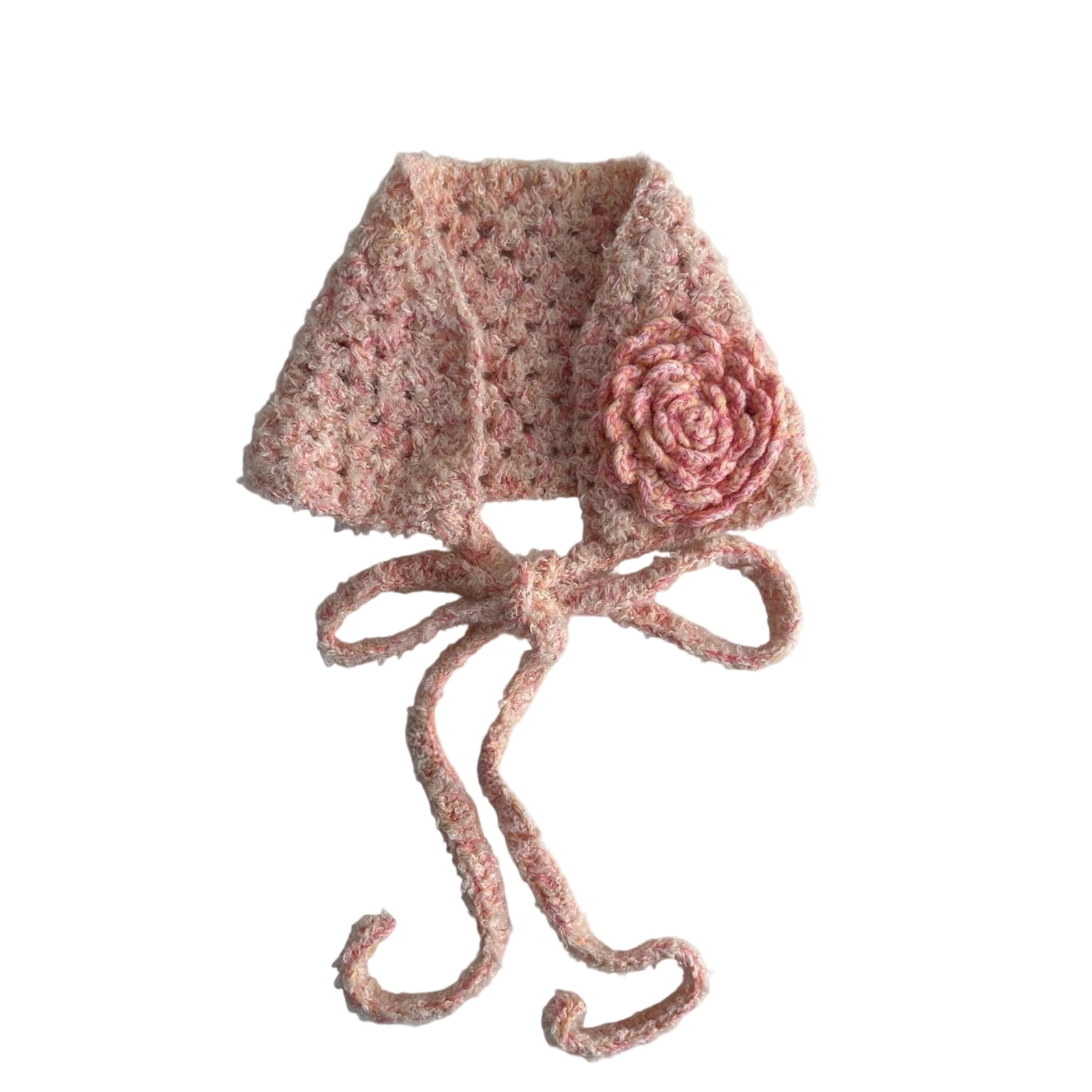 Elegant Crochet Flower Headwrap Reversible Winter Ear Warmer Headscarf ...