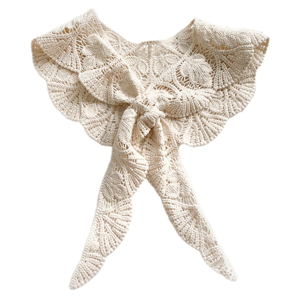 Elegant Crochet Flower Shawl Indoor Outdoor Thin Cloak Vacation ...