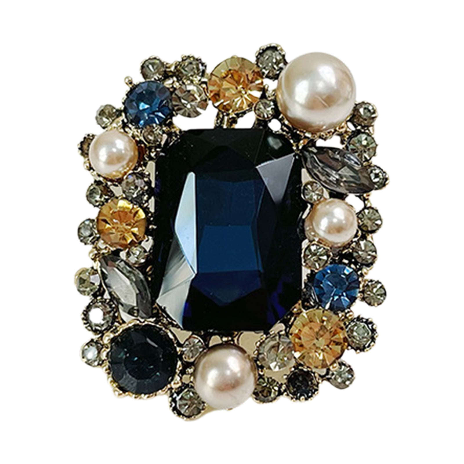 Elegant Crystal Badge Clothing Fastener Fashion Brooches Vintage Lapel ...