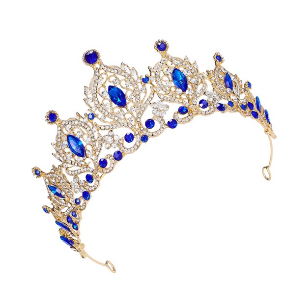 Women Faux Crystal Queen Crowns Tiara Rhinestone Tiaras Bride Party ...