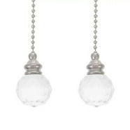 2Pcs Vintage-Style Fan Pull Ceiling Fan Chain Pulls Crystal Prism Ball ...