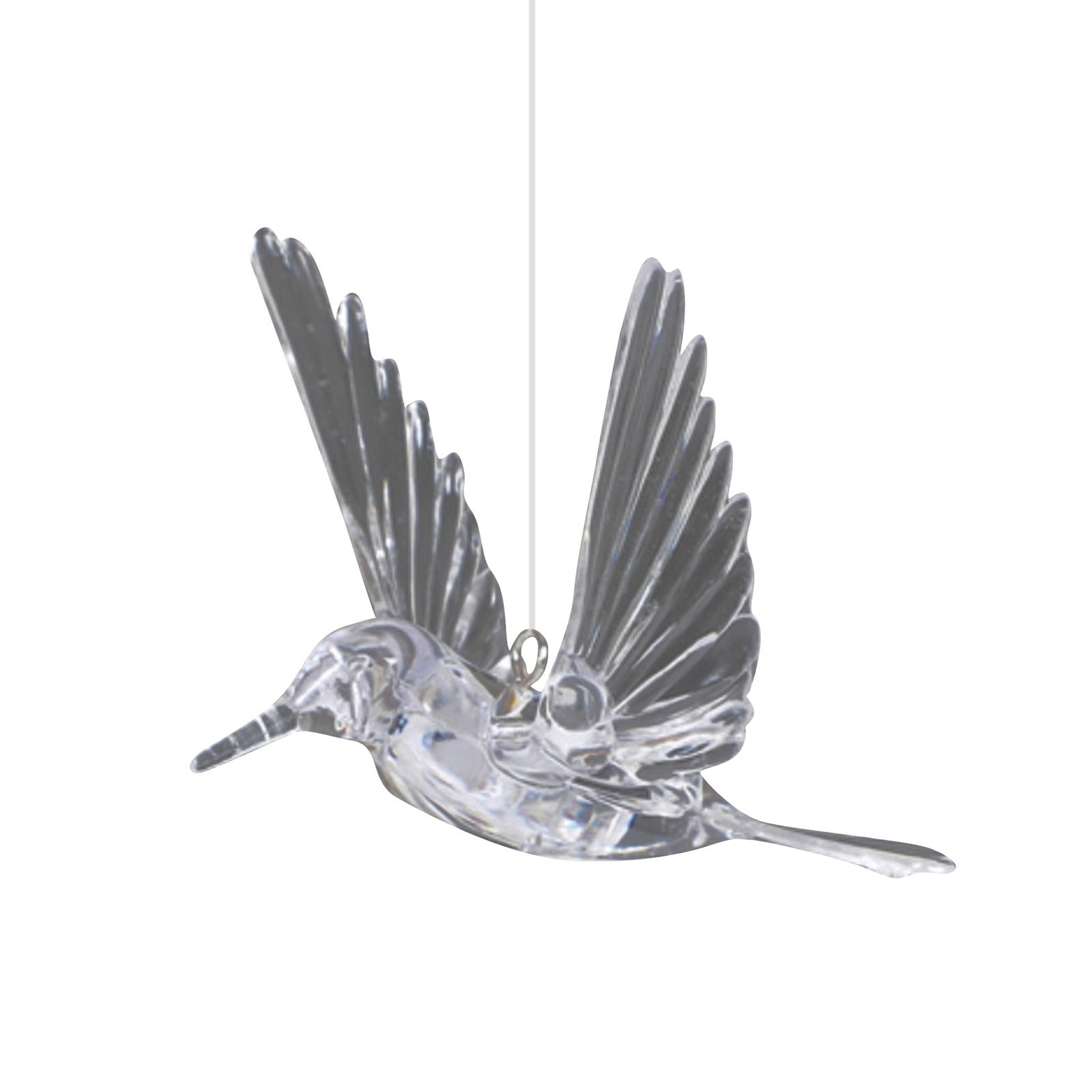 Elegant Crystal Hummingbird Ornament Handcrafted Glass Hanging ...