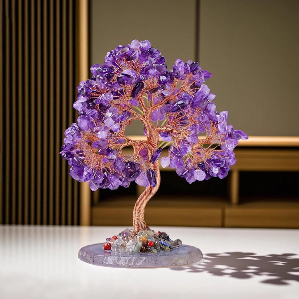 Elegant Crystal Lucky Tree Decoration to Attract Wealth and Positive ...