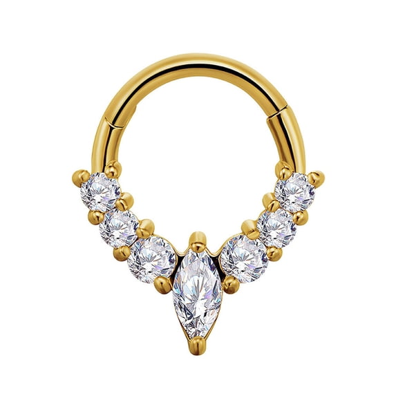 Elegant Crystal Nose Ring Unique Helix Ear Cartilage Piercing Accessory ...