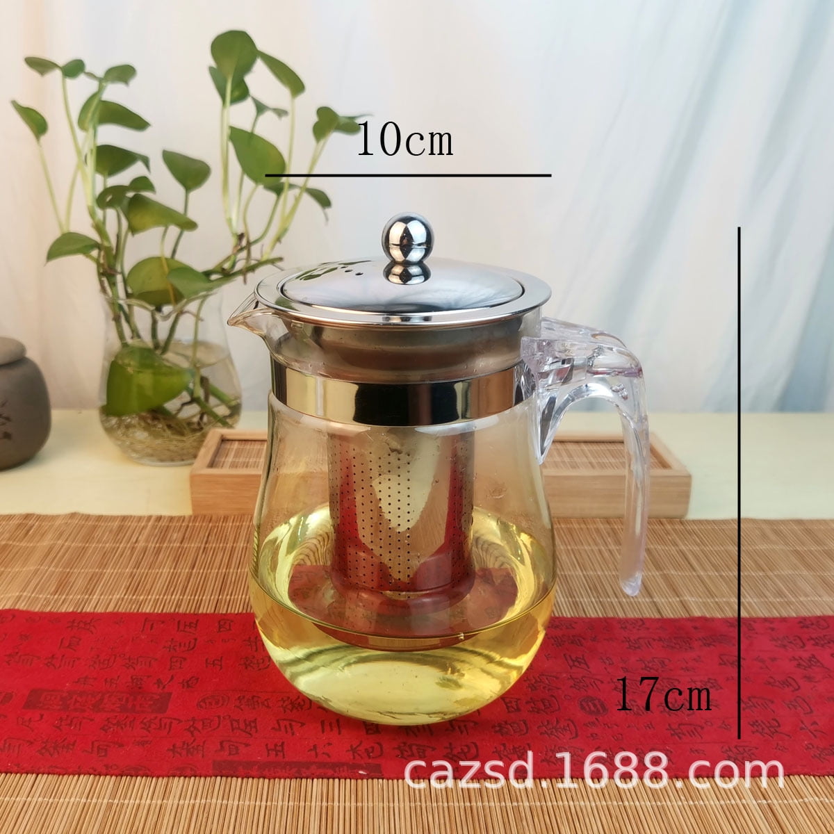 Elegant Cup Exquisite Cup Glass Teapot Stainless Steel Liner Tea Water ...