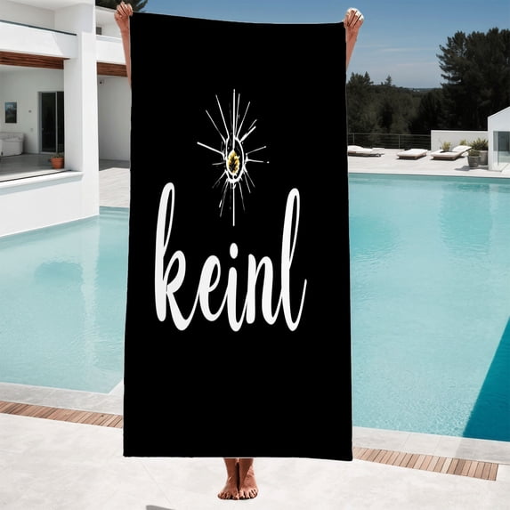Elegant Cursive ' keinl ' Design Sparkly Background - Luxurious Beach ...