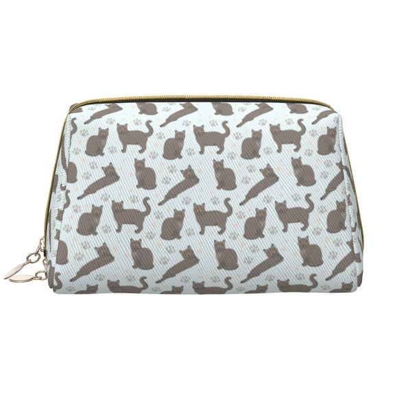 Elegant Cute Cartoon Cat Makeup Bag, Large Capacity Cosmetic Bag ...