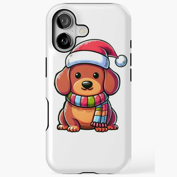 Elegant Dachshund Christmas Spirit Anticipation Design for iPhone 17 ...