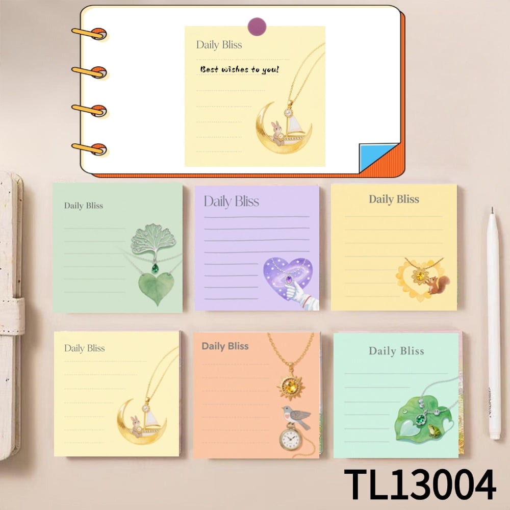 Elegant Daily Bliss Pearl Necklaces-themed Note Cards (3.54×3.54Inches ...