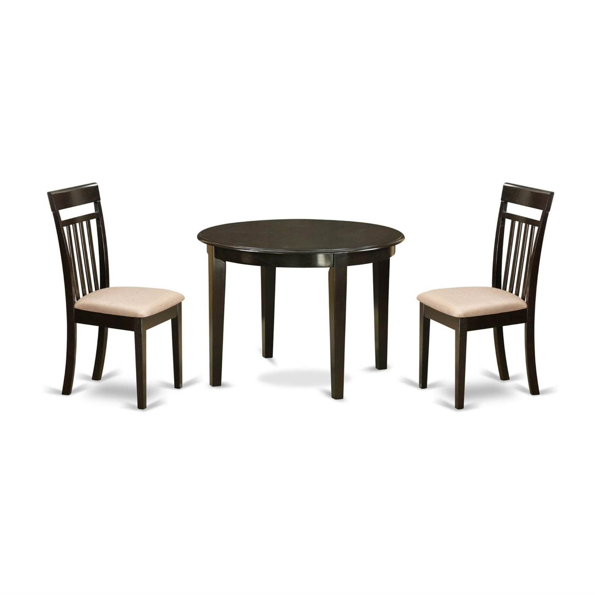 Elegant Dark Wooden Kitchen Table Set with Matching Chairs - 42 Width ...