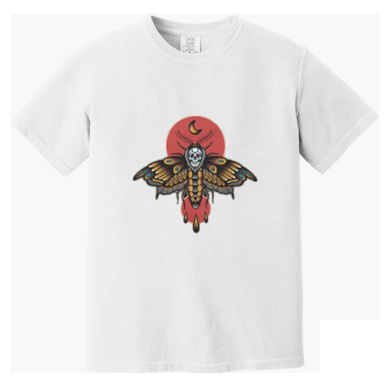 Elegant Death Moth Art Comfort Color T-shirt, for men & women, up to ...