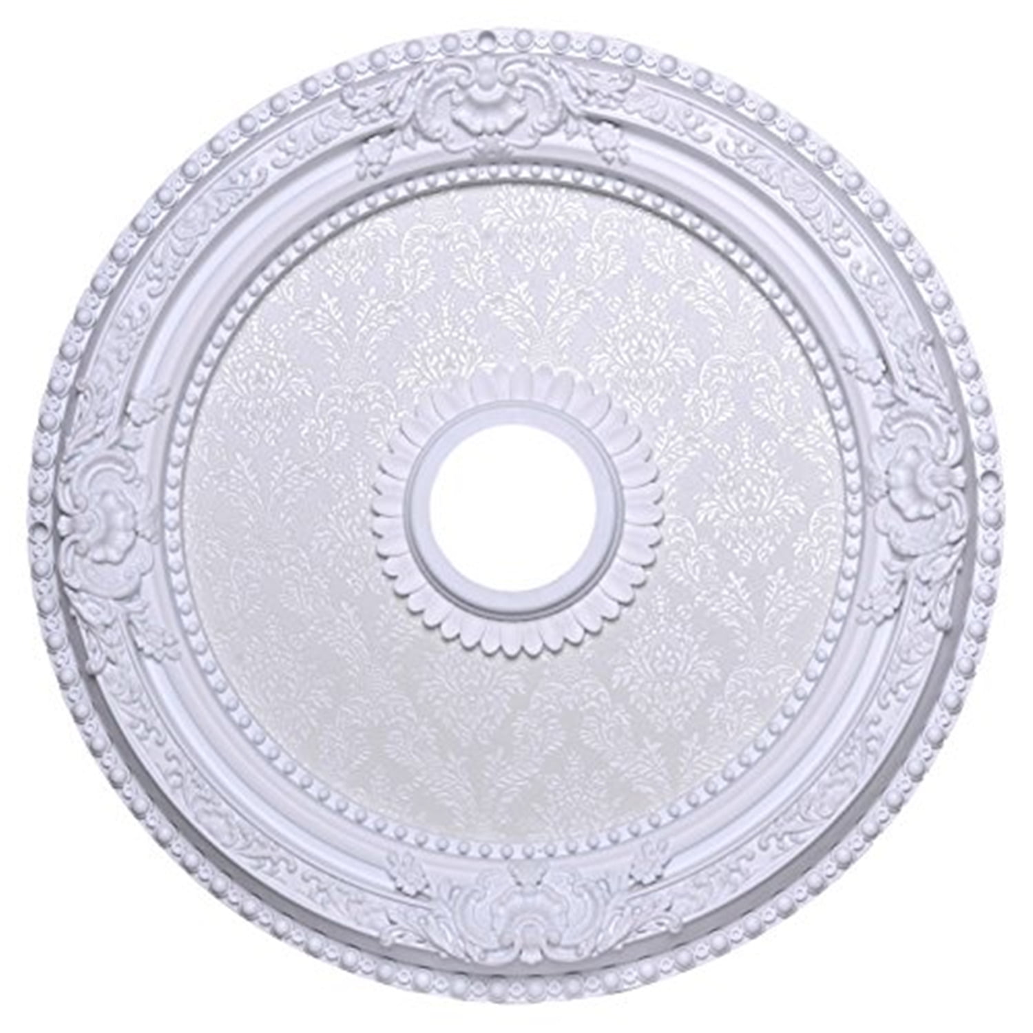 Elegant Decor 24' Ceiling Medallion, White - MD103D24WH - Walmart.com