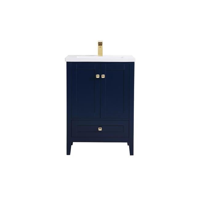 Elegant Decor 24 in. Aqua Bathroom Vanity, Blue - Walmart.com