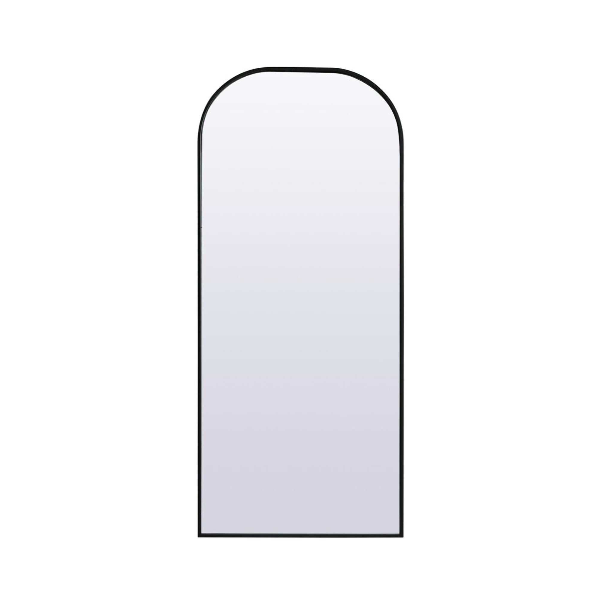 Elegant Decor MR1B2866BLK 28 x 66 in. Metal Frame Arch Full Length ...