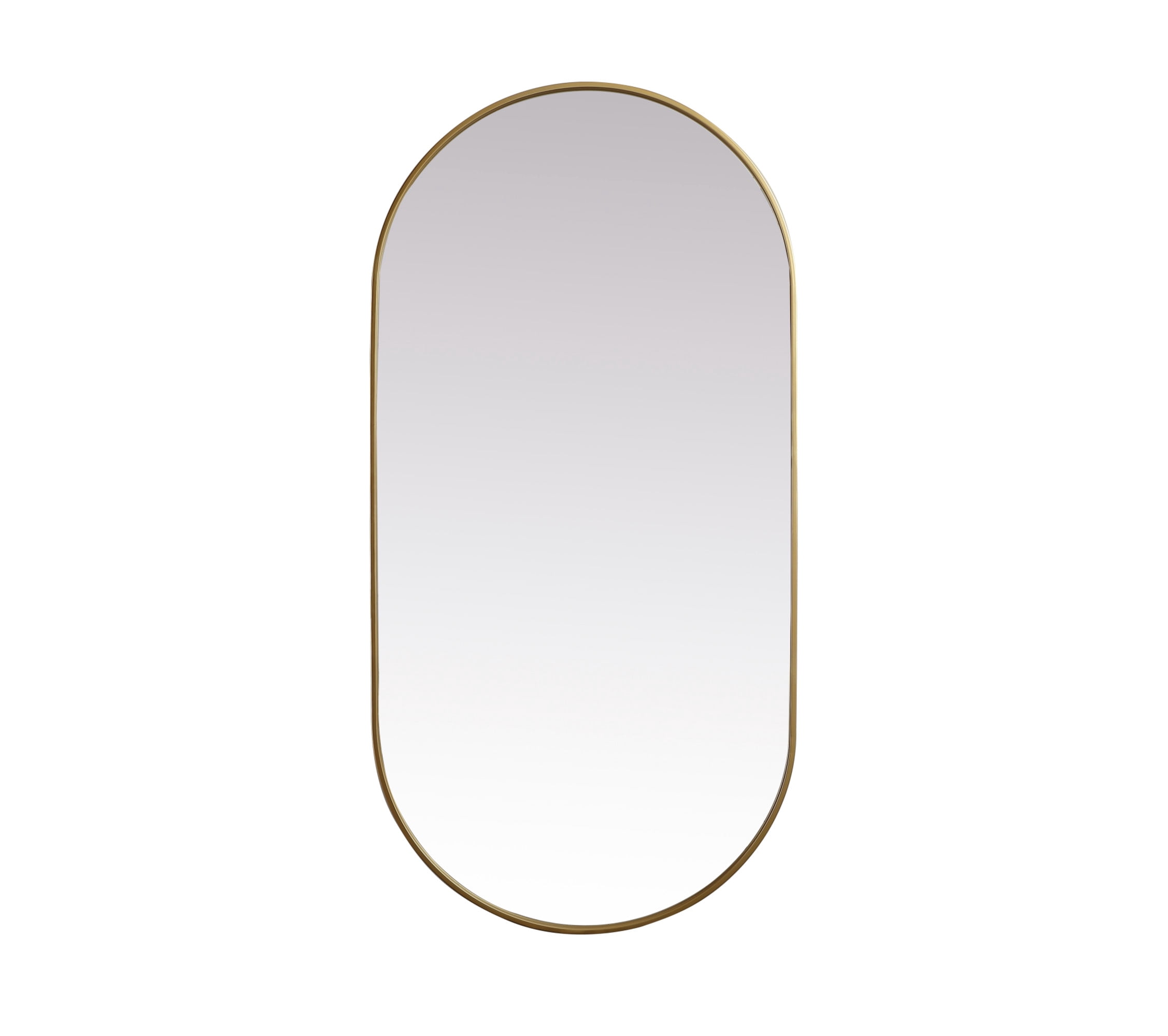 Elegant Lighting MR2A3060BRS Asha 30" W X 60" H Oval Framed Accent ...